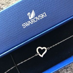 Swarovski | Jewelry | Nwt Swarovski Crystal Love Heart Bracelet | Poshmark